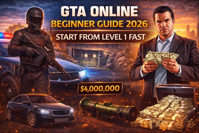 GTA Online Beginner Guide 2026 – Start From Level 1 Fast